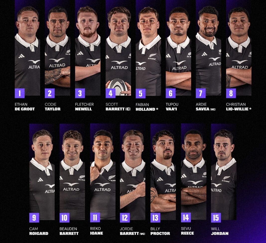 All Blacks name squad to face France in Dunedin - Times