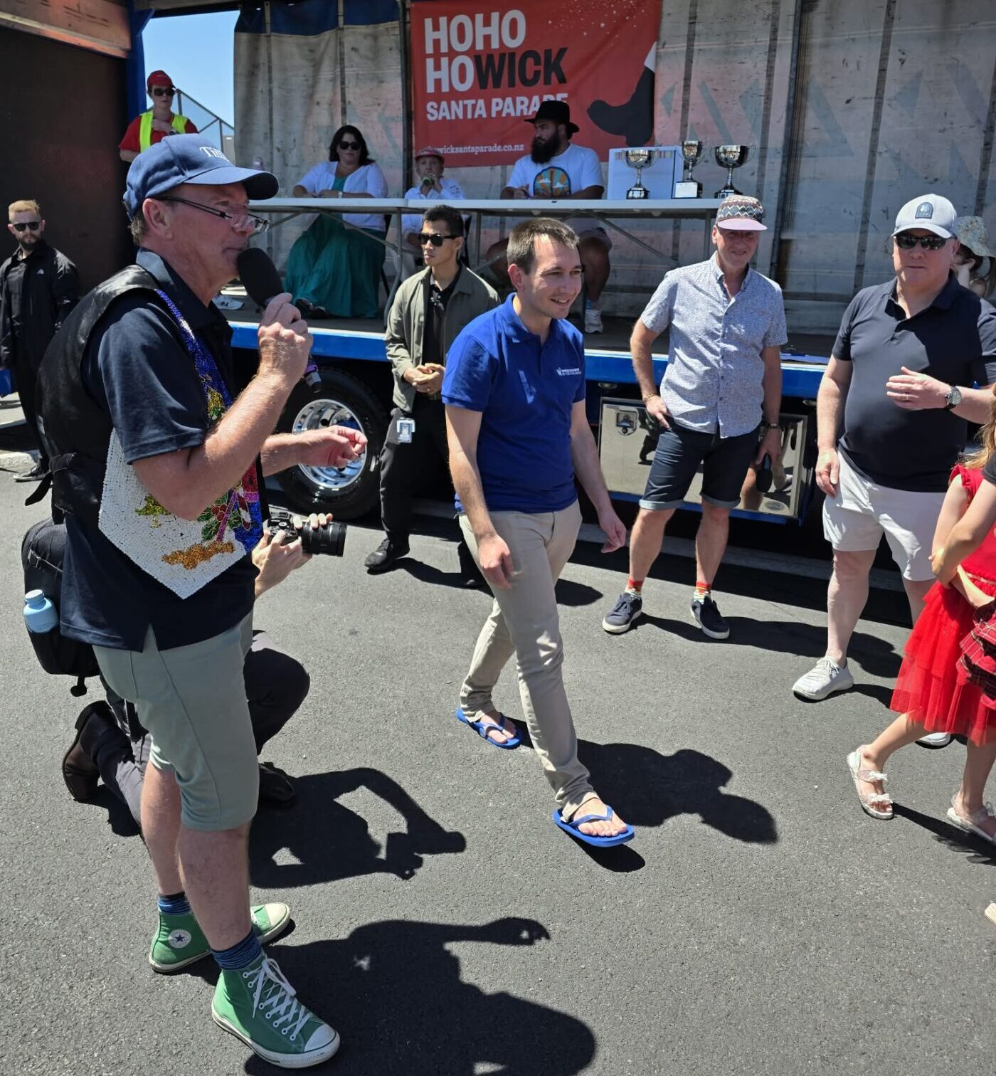 My Sunday, MCing the "amazing" Howick Santa Parade - Times